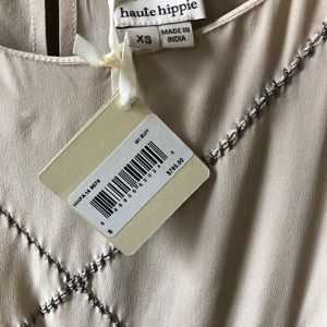 Haute Hippie | Dresses | Haute Hippie Embellished Dress Buff Color ...